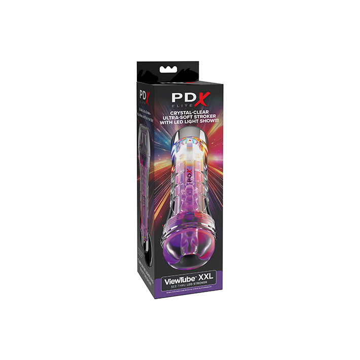 PDX Elite ViewTube XXL See-Thru EZ-Grip LED Stroker – Lovers