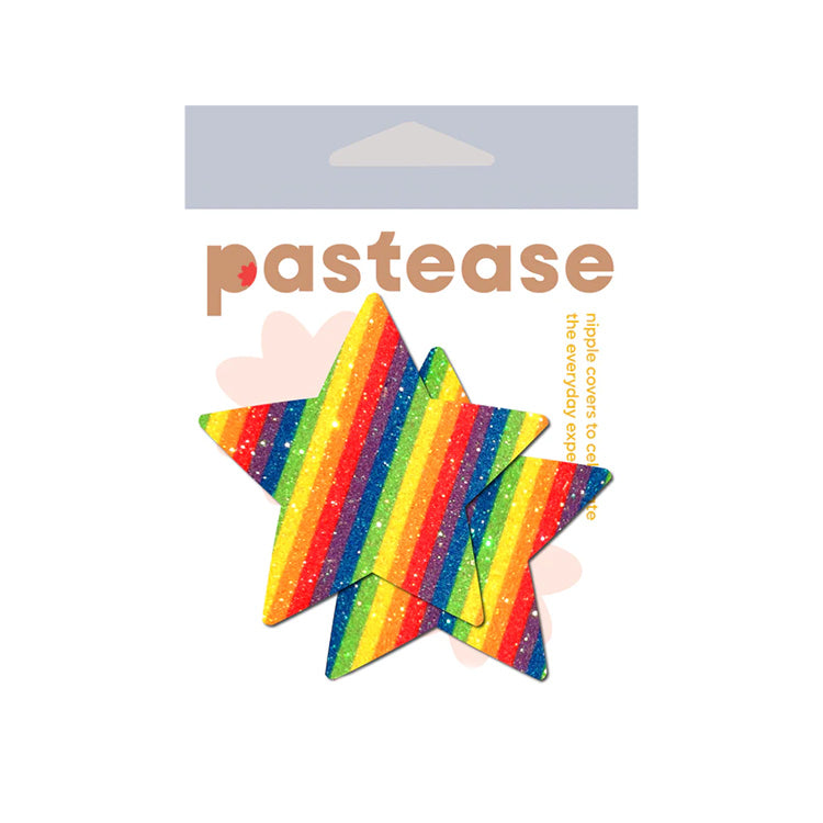 Glittering Double Rainbow Star Pasties – loversstores.com