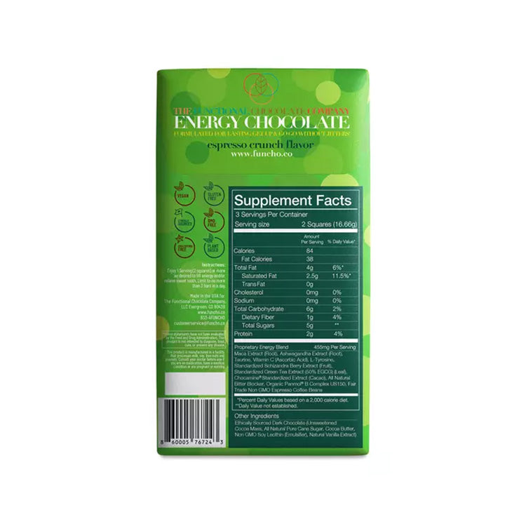 Espresso Crunch Energy Chocolate Bar – loversstores.com